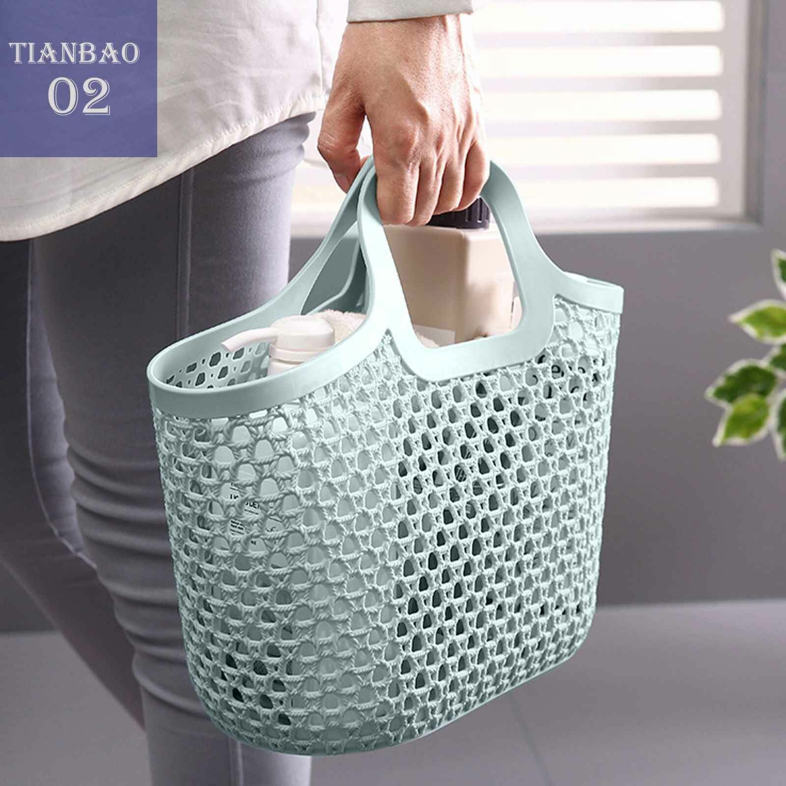 Корзина сумка пластиковая с ручками 1 шт 31x19.5x18см