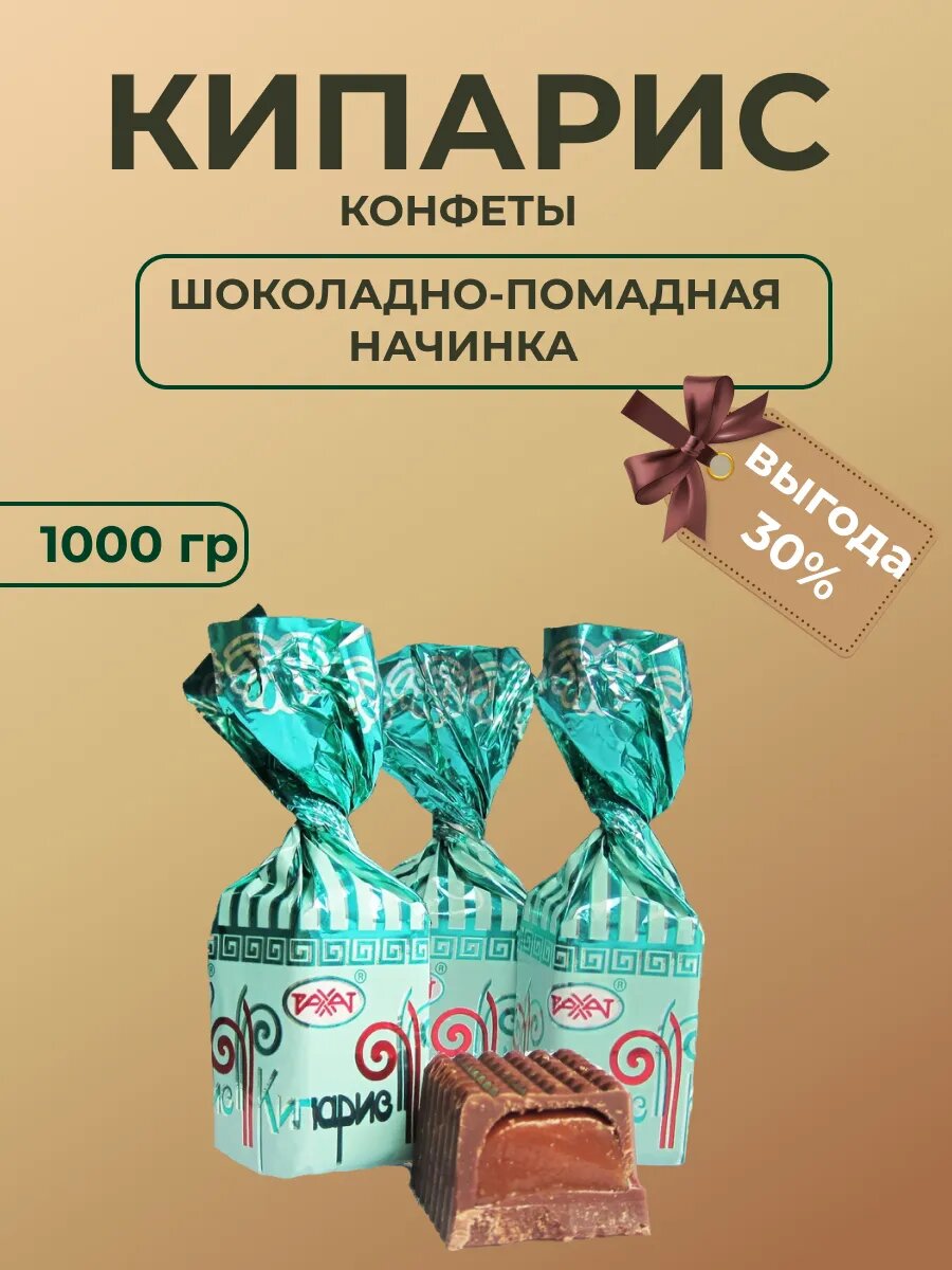Конфеты шоколадные набор "Кипарис" от фабрики Рахат, без ГМО 1 кг