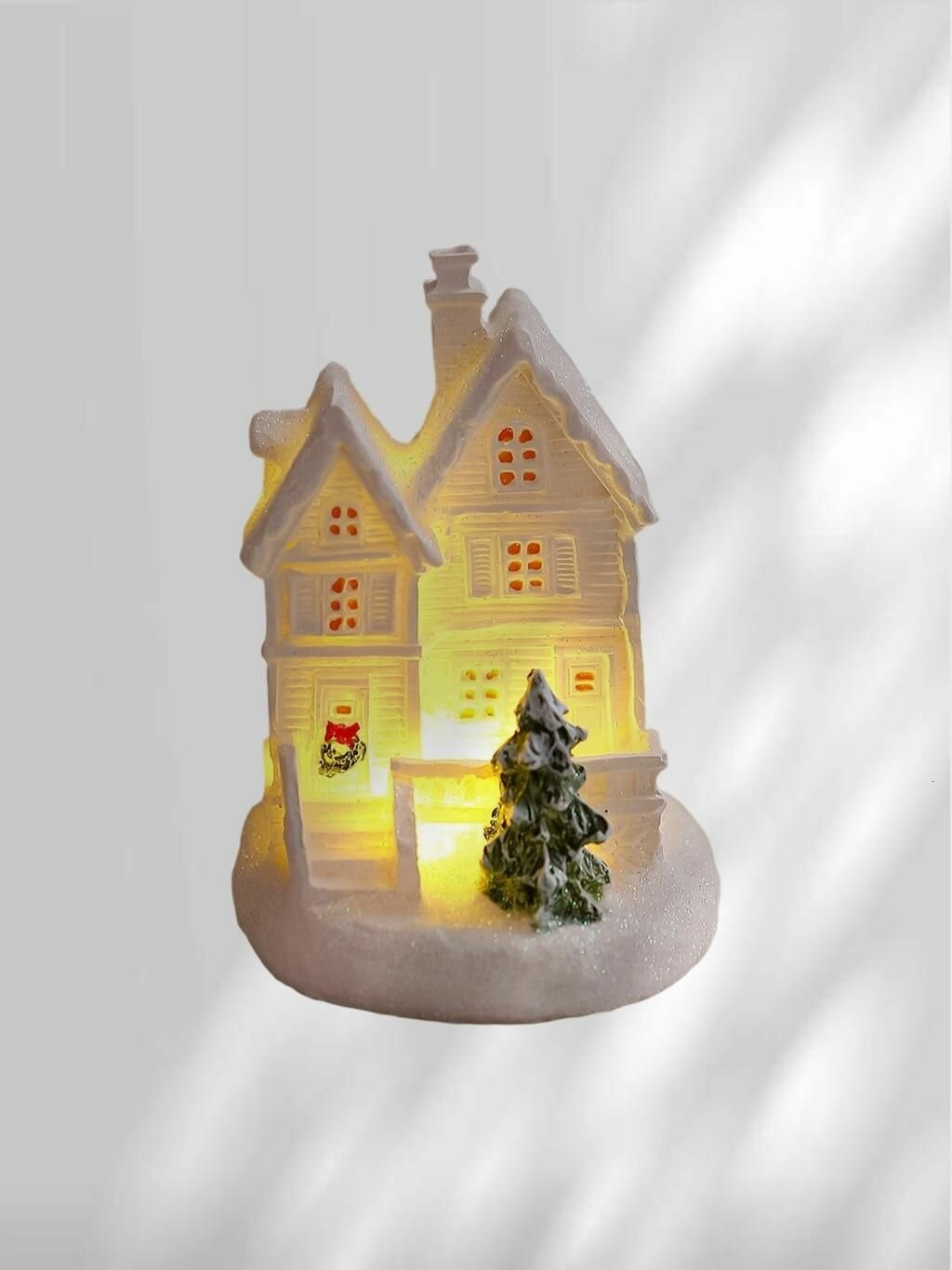 Светящийся рождественский домик из имбирного пряника, Армейский Зеленый