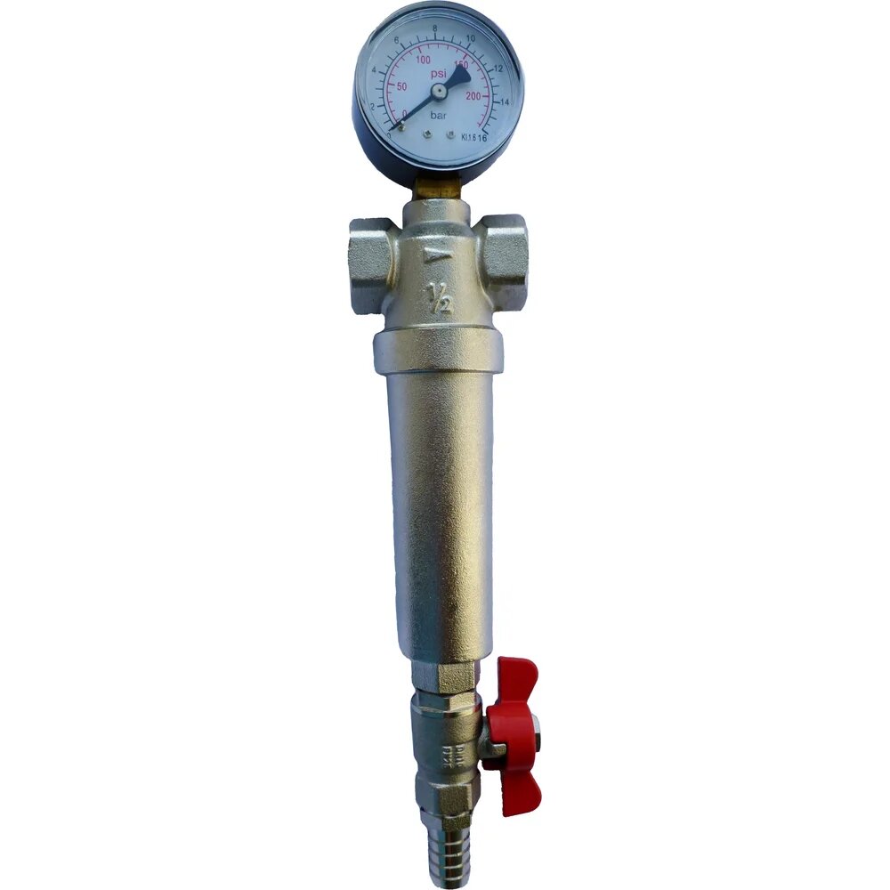 Фильтр механический самопромывной с манометром KROMWELL 1 KW. F60206
