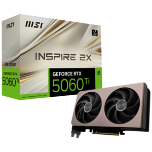 Видеокарта MSI Видеокарта MSI RTX5060Ti INSPIRE 2X OC 8GB GDDR7 128bit 3xDP HDMI 2FAN RTL