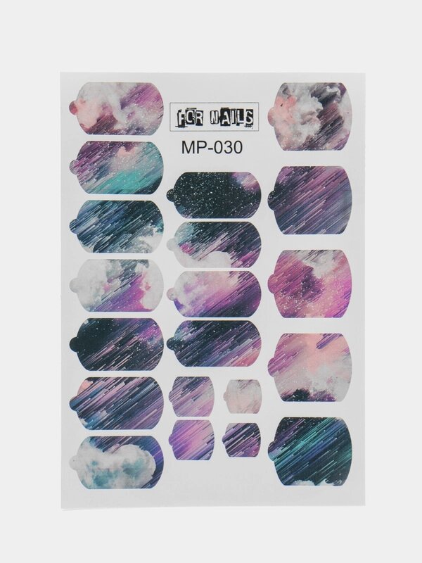 Наклейки плёнки для ногтей космос, MP030, для маникюра и педикюра
