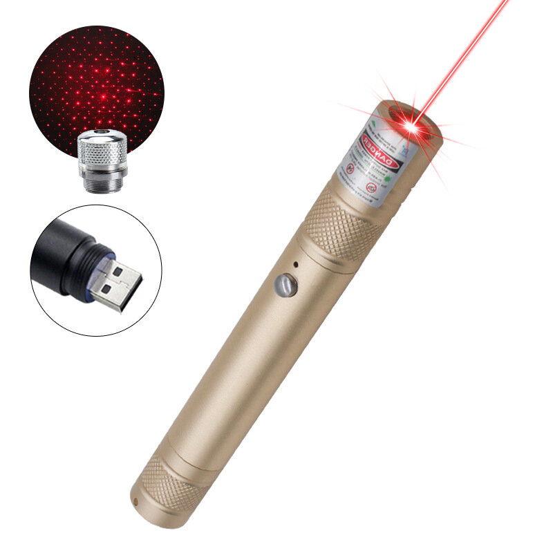 Мощный USB-зарядный лазерный фонарик лазерный фонарик дальнего света зеленого света для продажи песочницы Красный свет