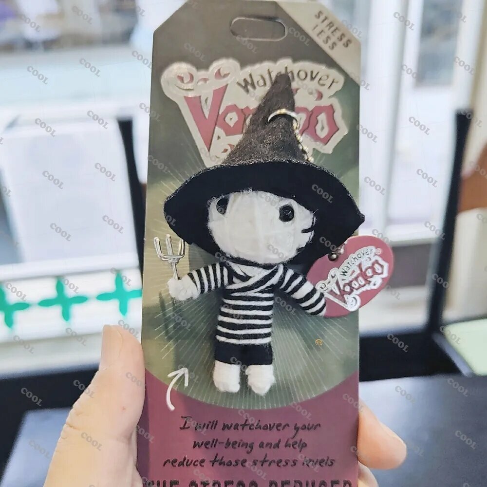 Кулон Кукла-Ведьма Мумия : витая плетёная нить, готический аксессуар