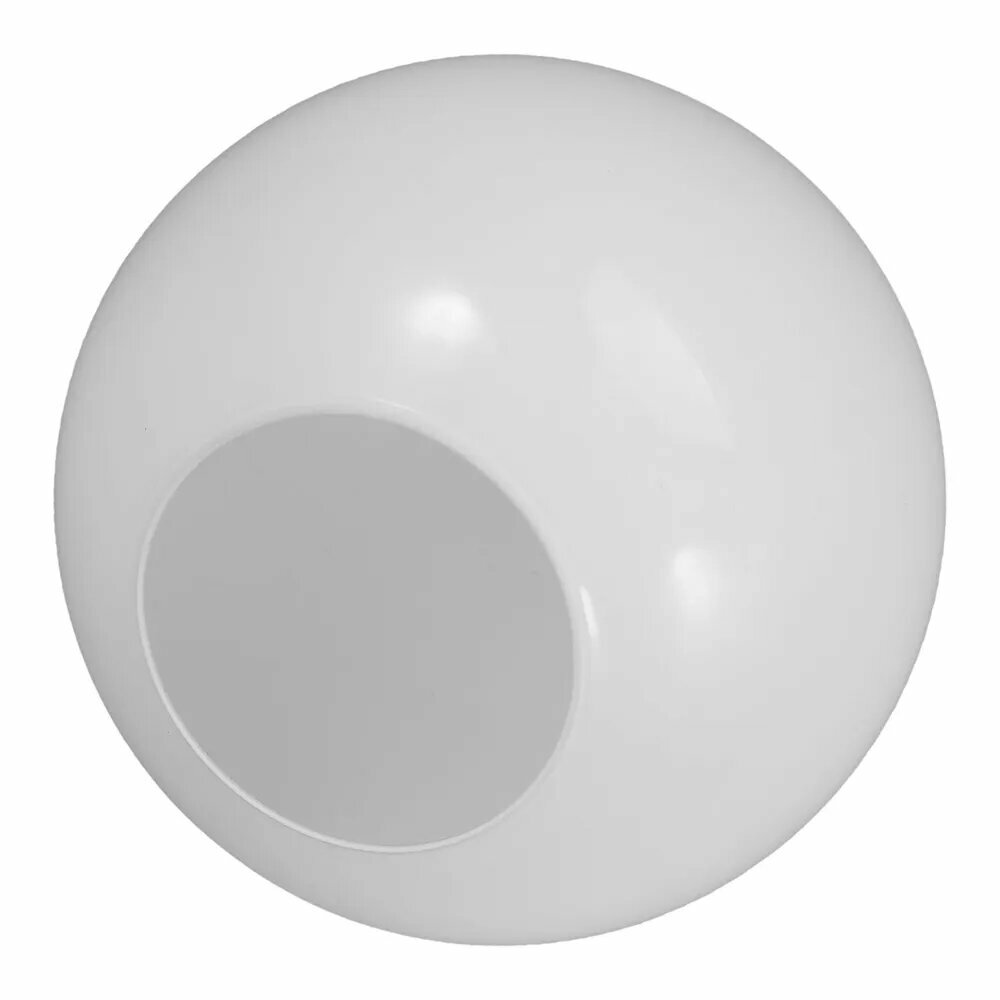 Стеклянный белый плафон в форме шара с плоским отверстием для настольных и уличных ламп