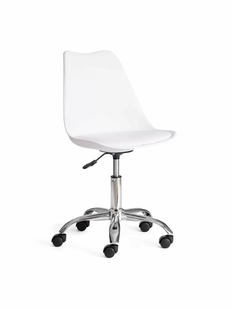 Кресло офисное TetChair, 1 шт, металл/пластик, белый/хром