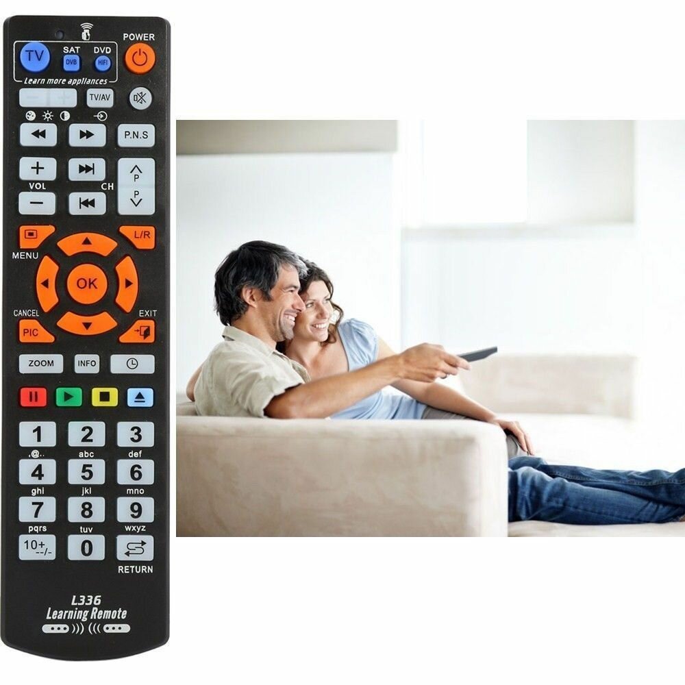 L336 Универсальный обучаемый пульт ДУ для телевизора, Smart TV, приставки (Learning Remote Control) программируемый, настраиваемый, совместим с большинством брендов