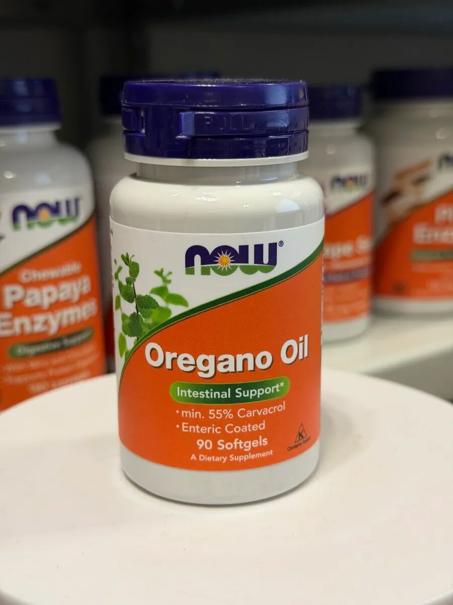 NOW Oregano Oil - масло орегано (душица) для иммунитета и поддержания здоровья дыхательных путей, 90 гелевых капсул