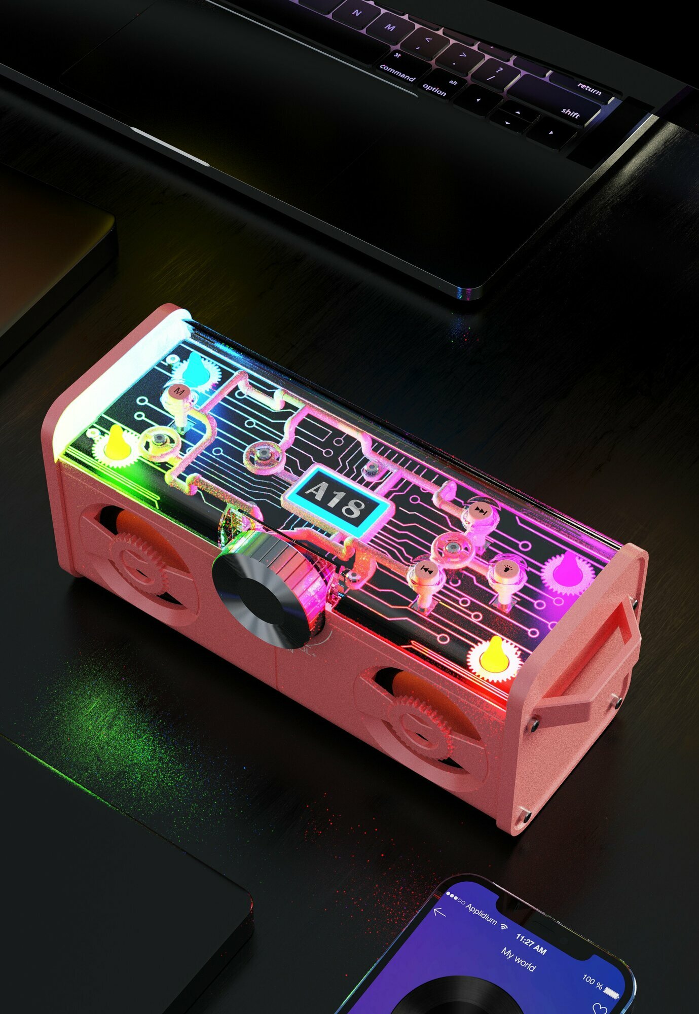 Умная Bluetooth-колонка с подсветкой Портативная беспроводная акустика с RGB-подсветкой, высоким качеством звука для дома, вечеринок и улицы Поддержка Bluetooth 5.0