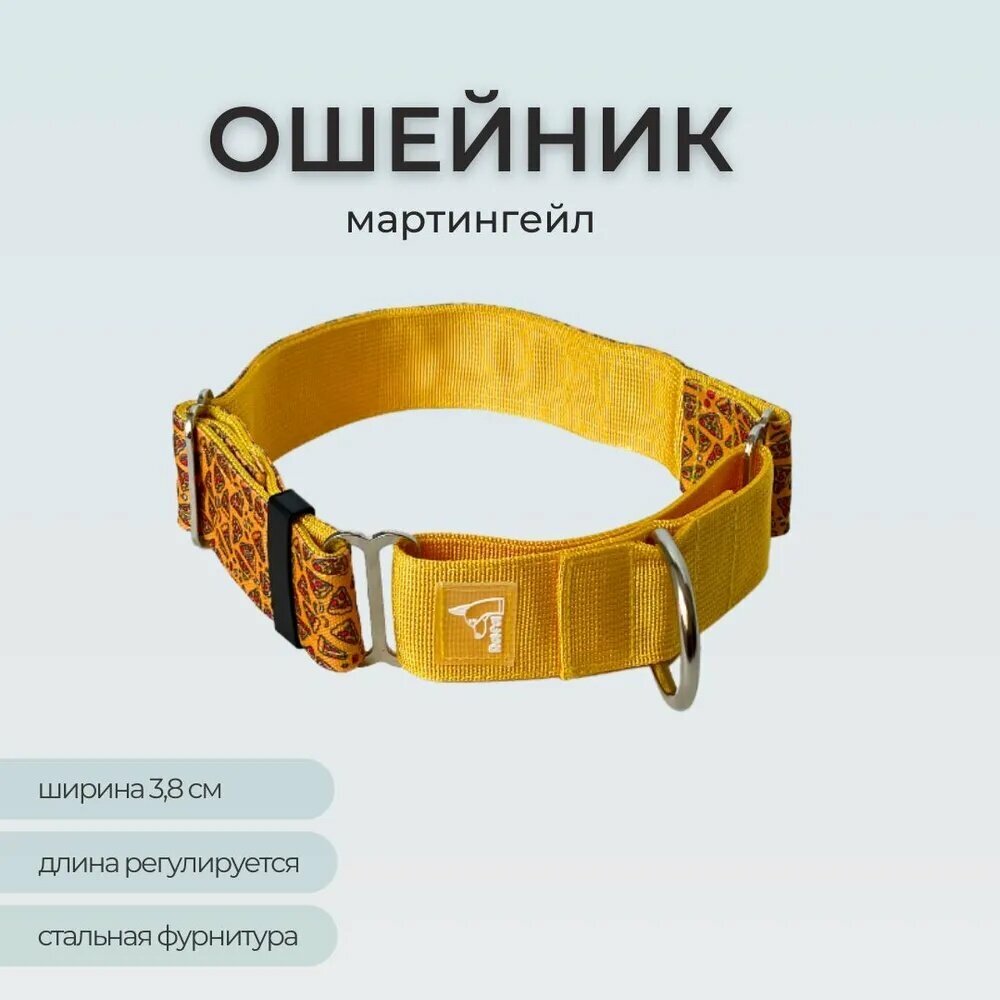 Ошейник мартингейл (полуудавка) широкий