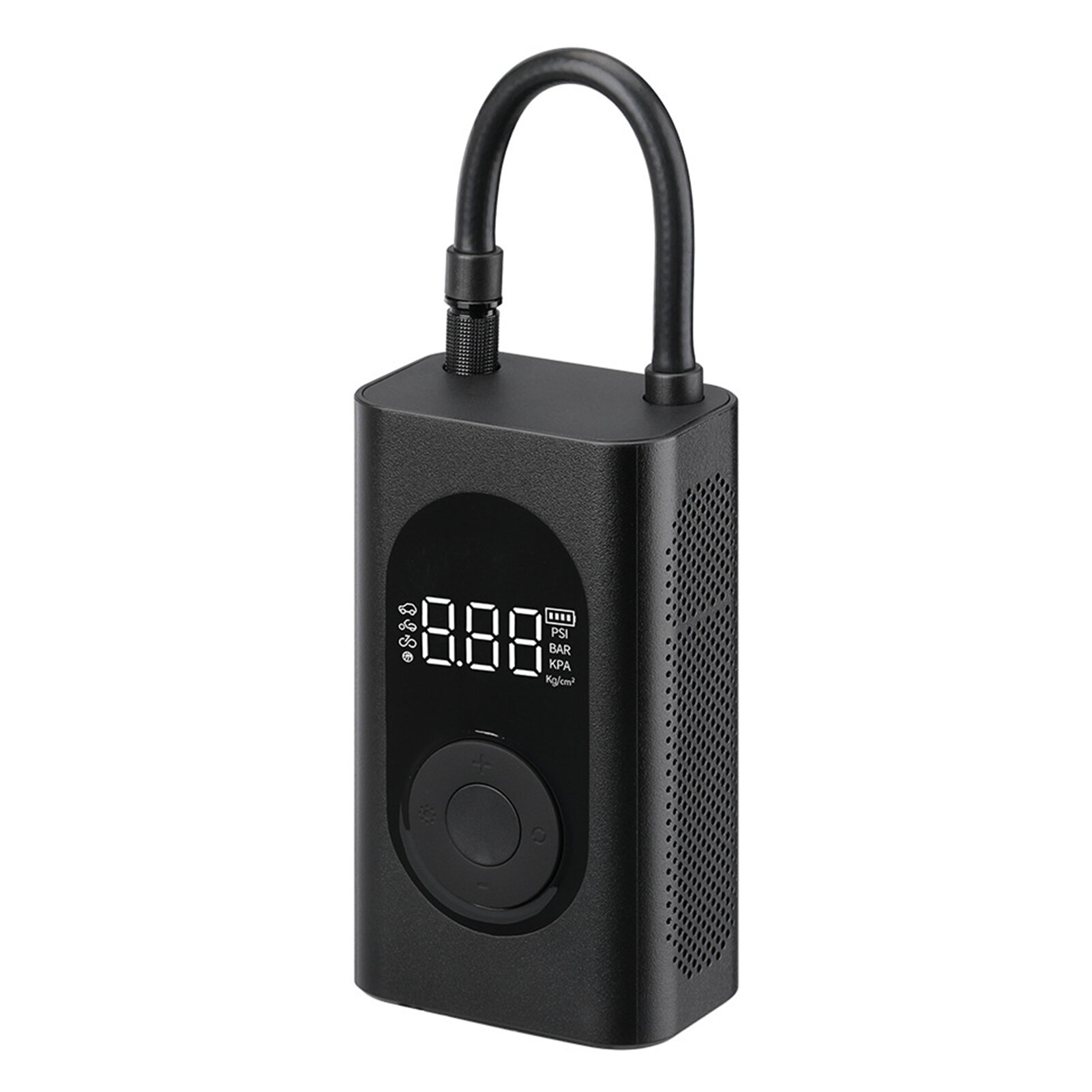 Переносной воздушный компрессор насос для надувания компактный автомобильный воздушный насос беспроводной электрический воздушный насос с LED-лампой для автомобиля баскетбольного мяча мотоцикла черный материал ABS батарея 2 x 2000mAh ток 1-5A USB