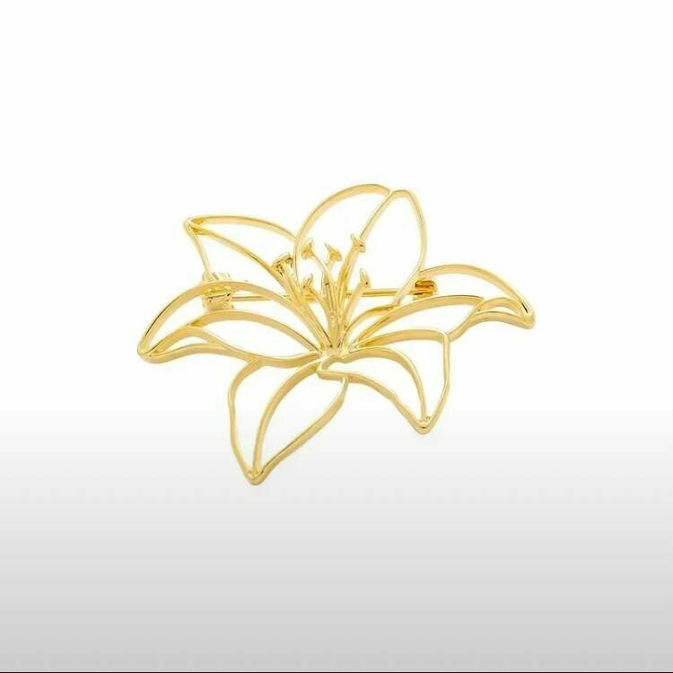 Брошь, горный хрусталь, хрусталь