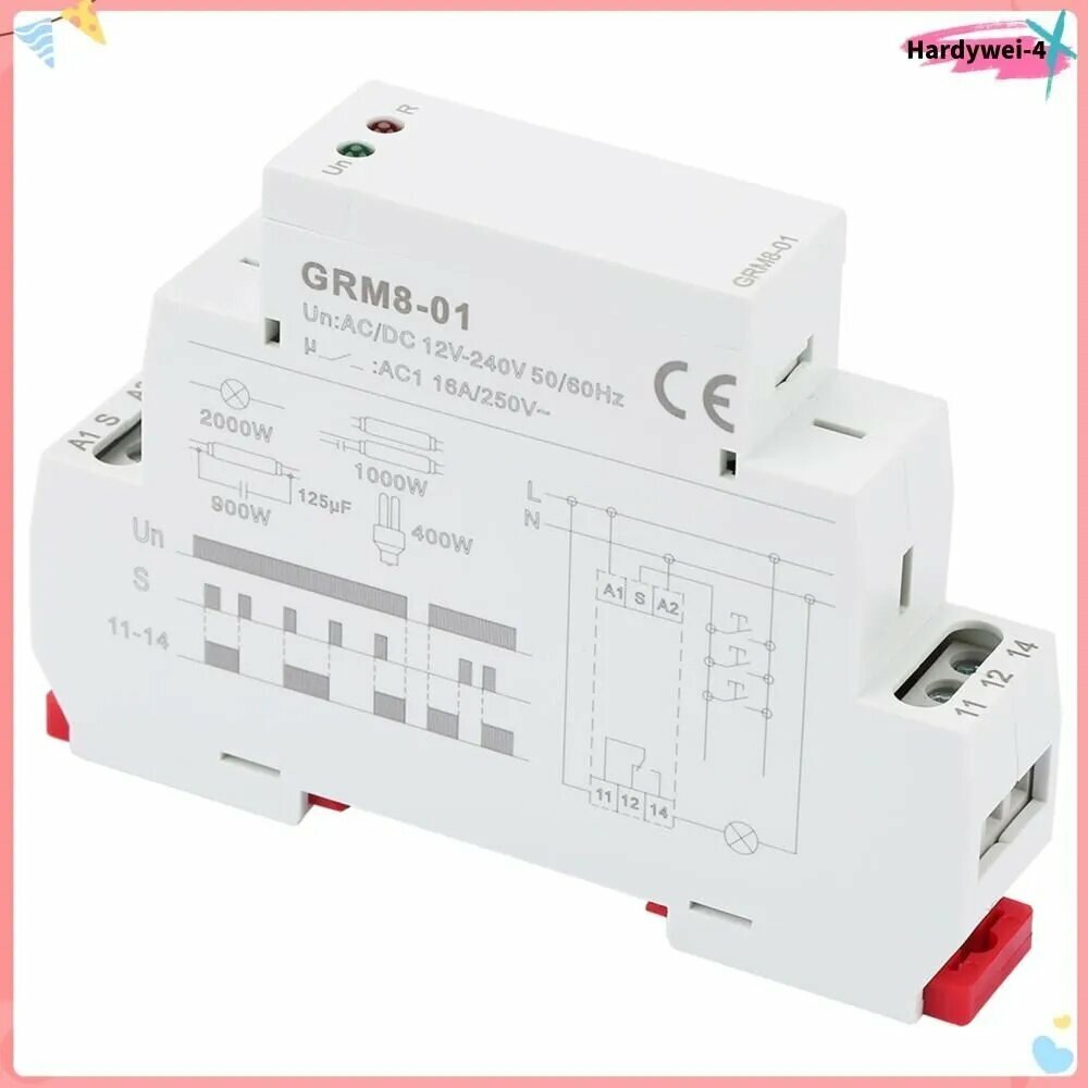 Импульсное реле, многоточечное управление, для монтажа на DIN-рейку и светодиодной индикации, AC/DC 12-240V