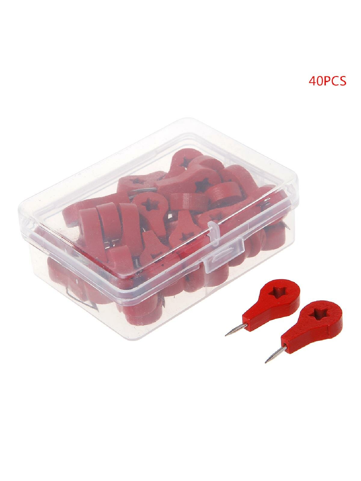 40 Шт Маркеры Для Карты Деревянный Рисунок Фото Настенные Шпильки Пробковая Доска Булавки Канцелярская Кнопочка Гной