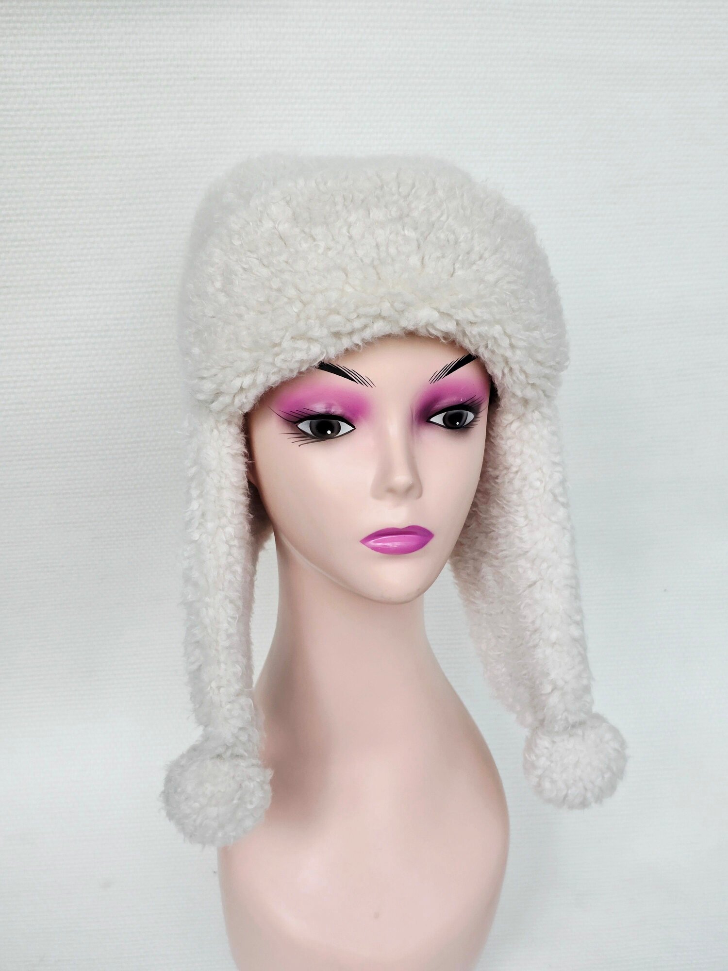 Шапка-ушанка экомех для женщин