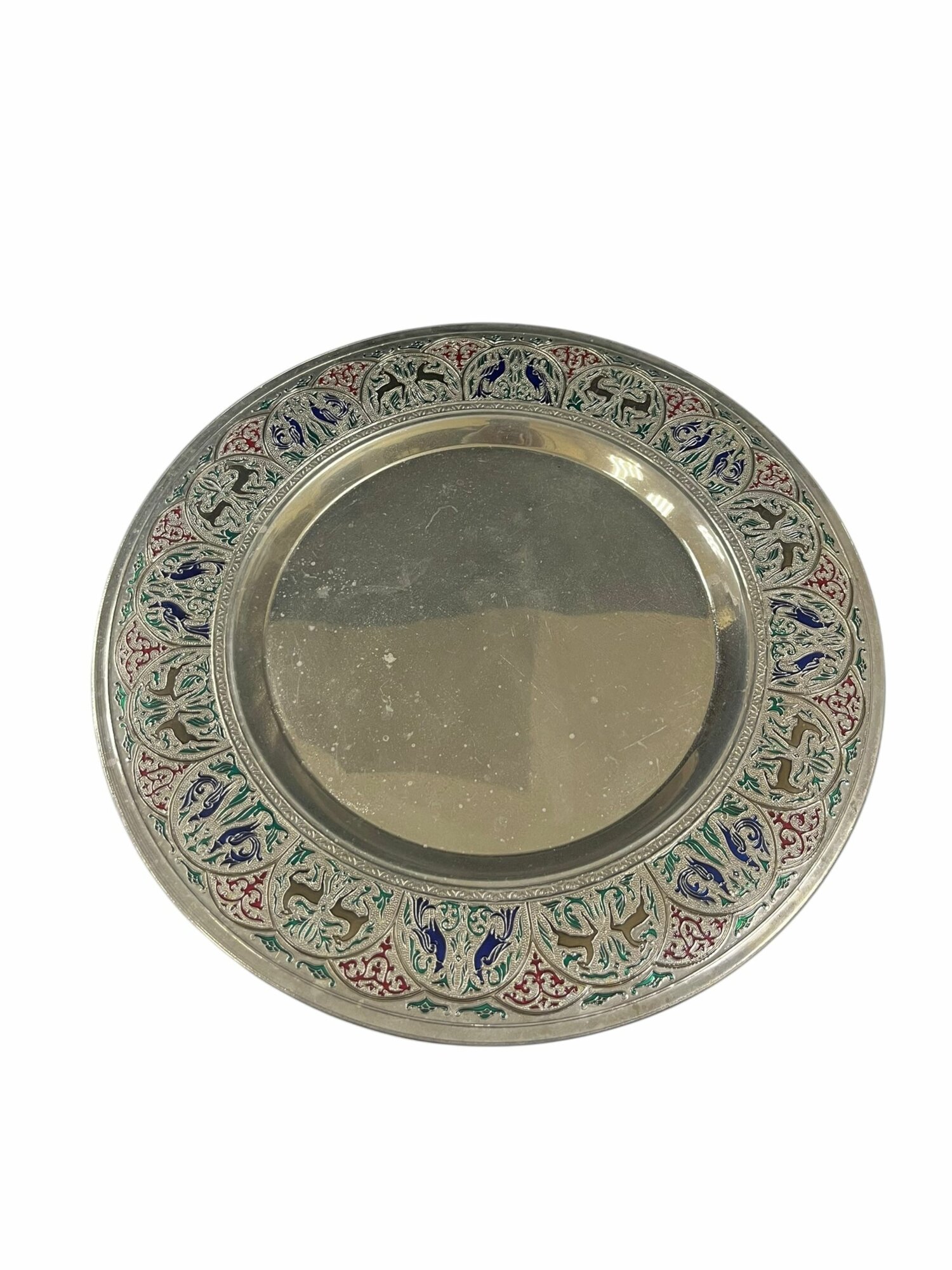 Винтажная турецкая тарелка, поднос декоративный