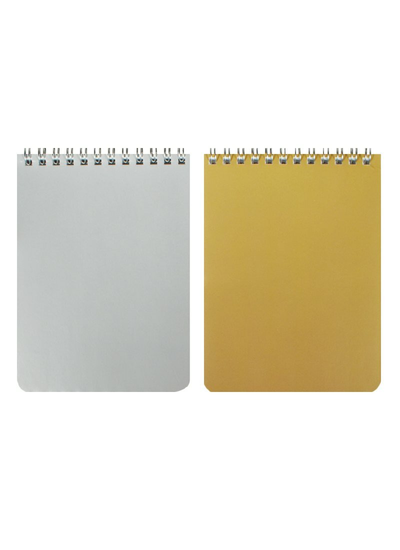 Блокнот А6 80л кл. "Золото/серебро" спираль, ассорти, Hatber