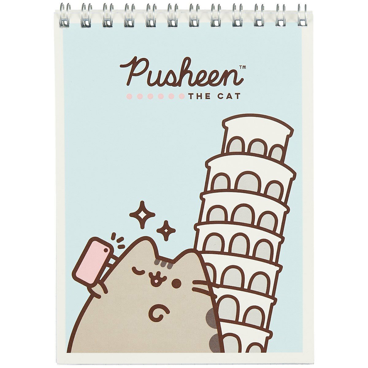 Блокнот А6 40л кл. "Pusheen" даблспираль, выб. УФ-лак двойной