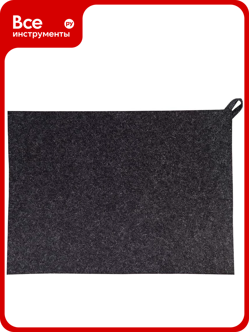 Коврик для бани и сауны ГлавБаня, 38x52см, войлок серый Б42024