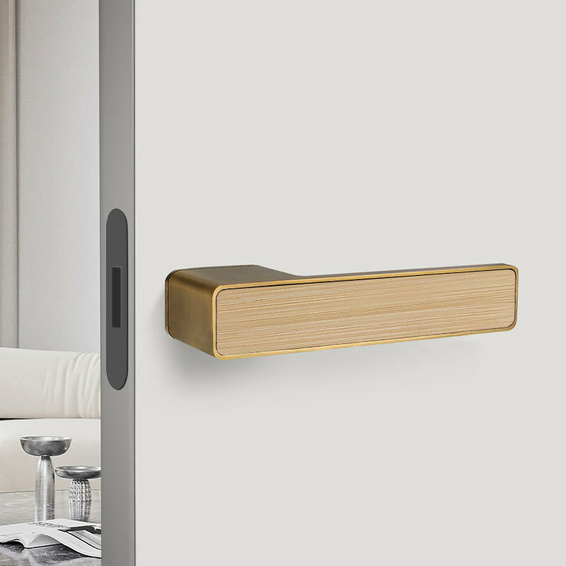 Минималистичный магнитный бесшумный экологичный дверной замок, дверной замок для спальни, интегрированный замок, дверной замок для внутреннего помещения, комплект дверного замка for the bathroom