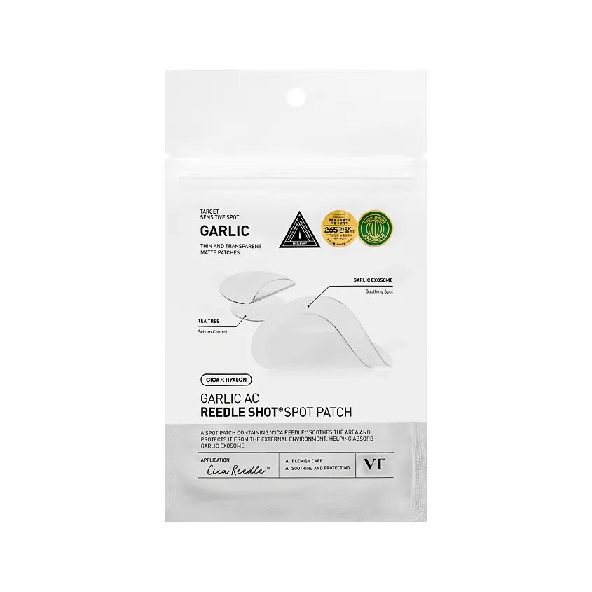 Точечные пластыри для лица VT GARLIC AC REEDLE SHOT с микроиглами и чесноком 48 шт