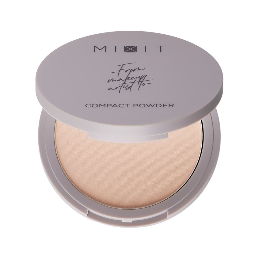 Пудра для лица MIXIT COMPACT POWDER компактная матирующая тон 01 Leight beige