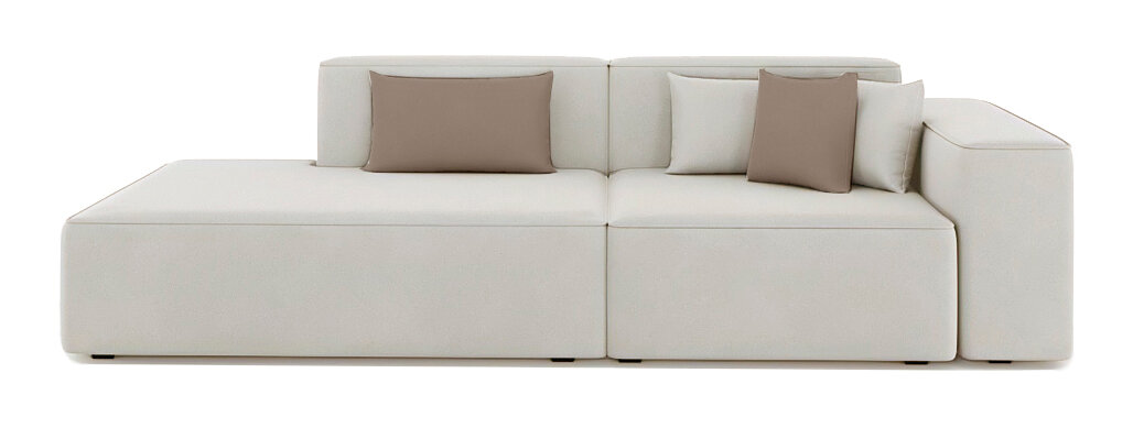 Диван-кровать 4Home Ральф, велюр Зара Крим, диван раскладной в гостиную, механизм Еврокнижка