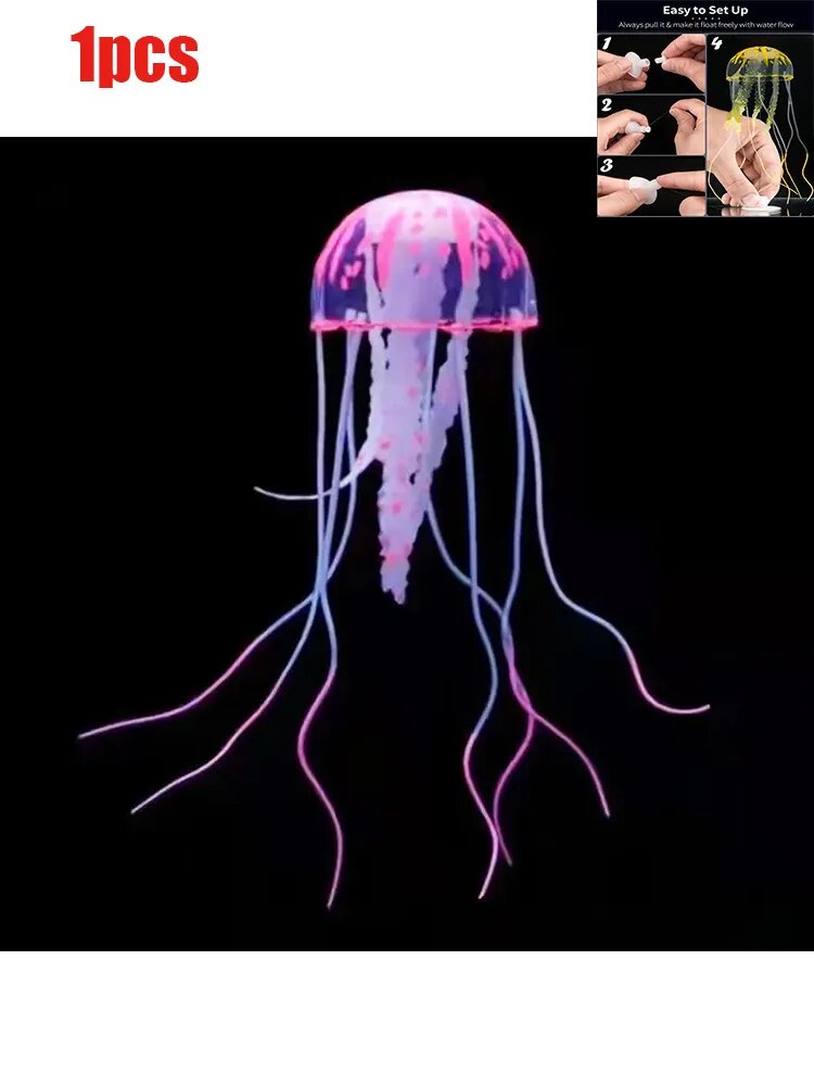 Искусственные плавающие светящиеся медузы, украшение аквариума для жизни под водой