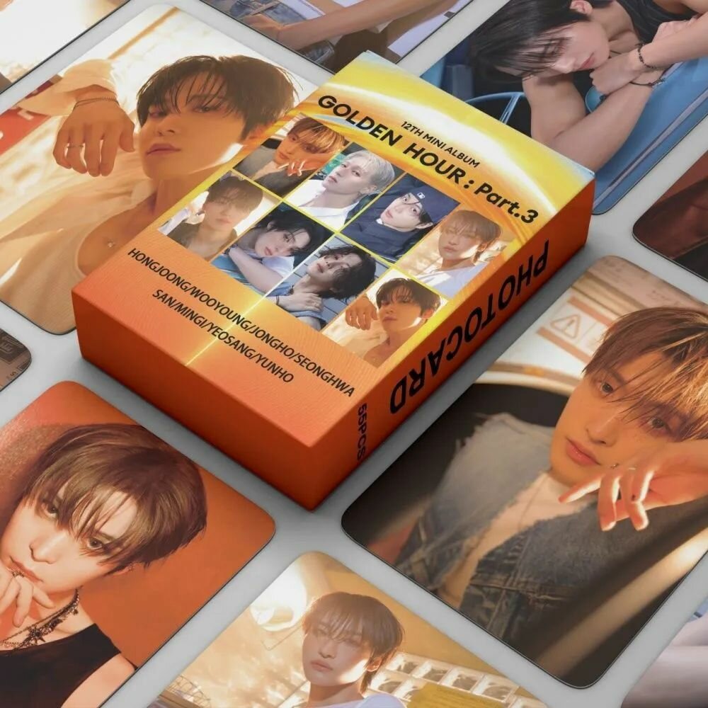Карточка KPOP ATEEZ GOLDEN HOUR : Part.3, 55 штуки Фотокарточка