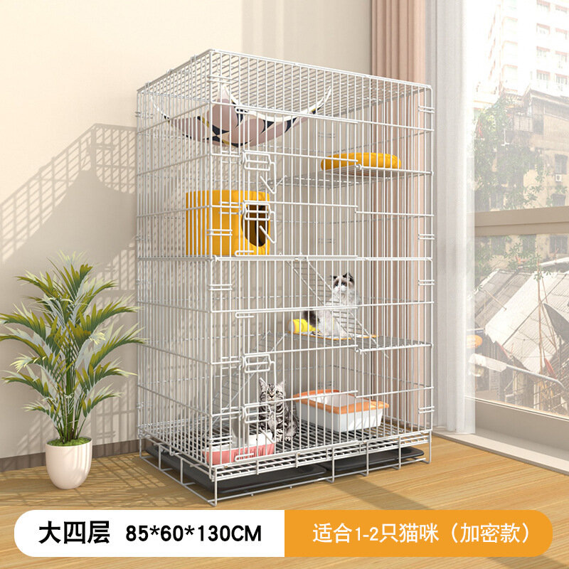 Клетка для кошек, домашняя вилла для кошек с туалетом, внутренняя, очень большая, складная кошачья домик, маленькая клетка для кошек, кошачье гнездо