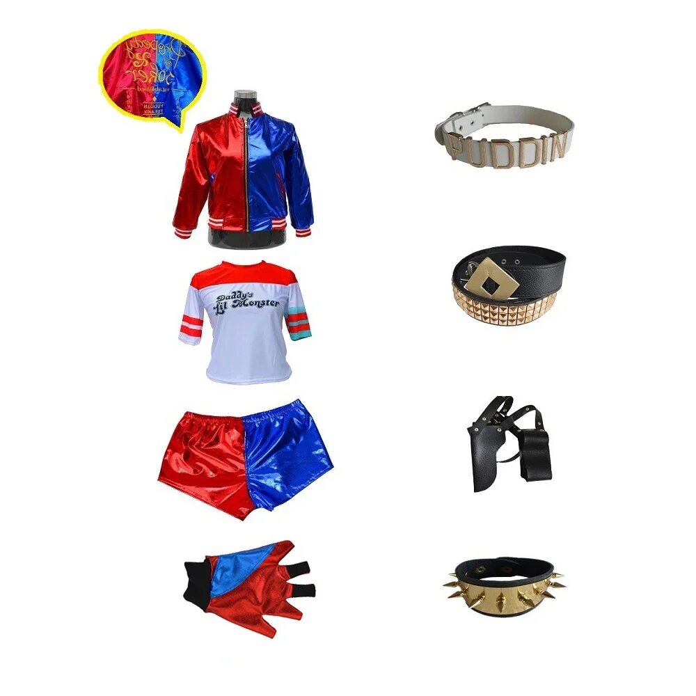 Детские костюмы Harley Quinn Squad Monster хлопок L, 8pcs set