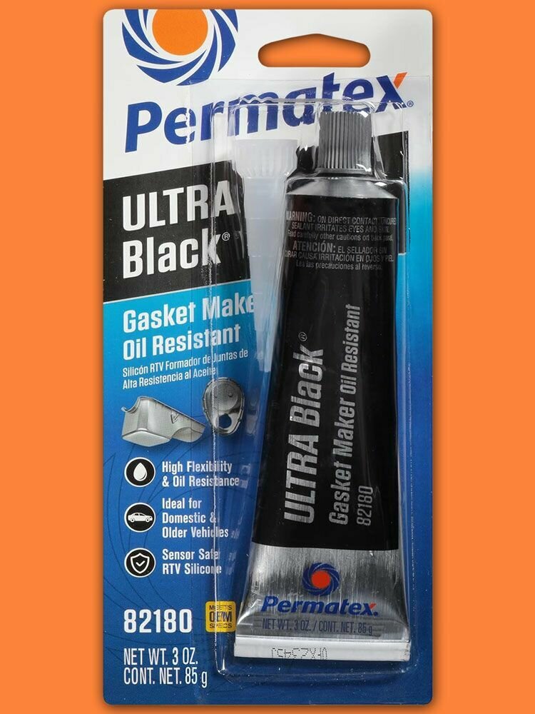 Формирователь прокладок "ультра блэк" Маслостойкий Черный 85г. PERMATEX 82180