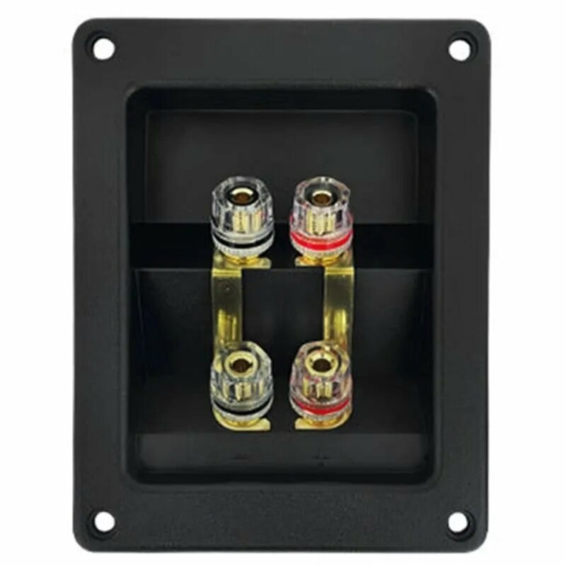 (1 шт.) 4-контактная клеммная колодка для акустики, чистая медь с позолотой 204