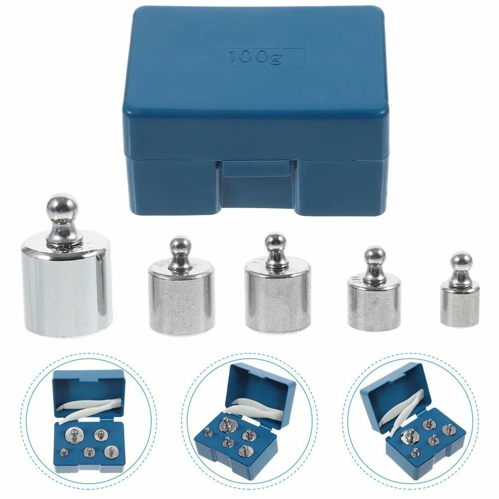 Набор Гирь Для Калибровки Весов Из Металла И Пластика С Пинцетом 1 Set 3.00X1.90X1.90Cm