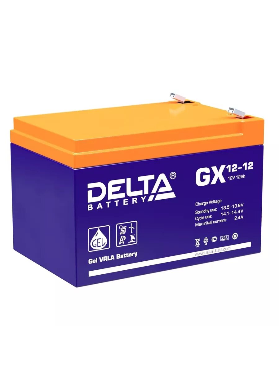 Аккумулятор DELTA GX 12-12 12V 12Ач А 150x98x93 унив. пол.