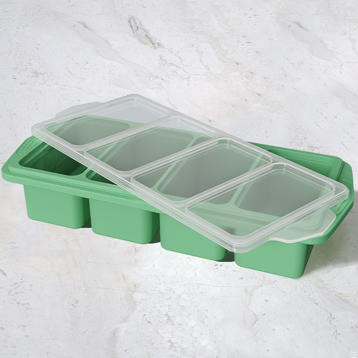 Новая пищевая силиконовая форма для льда, разделитель для горячего горшка, контейнер для заморозки бульона, большая емкость для формирования кубиков льда