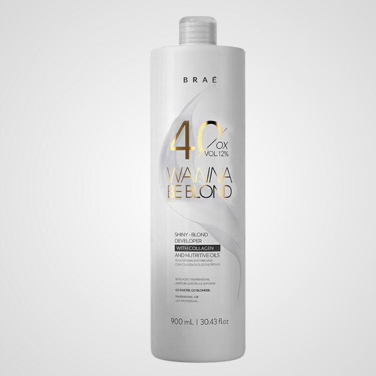 Окислитель Ox 40 Vol. 12% 900 мл BRAE Wanna Be Blond Shiny-Blond Developer Ox 40 Vol. 12% Эмульсия 900 мл
