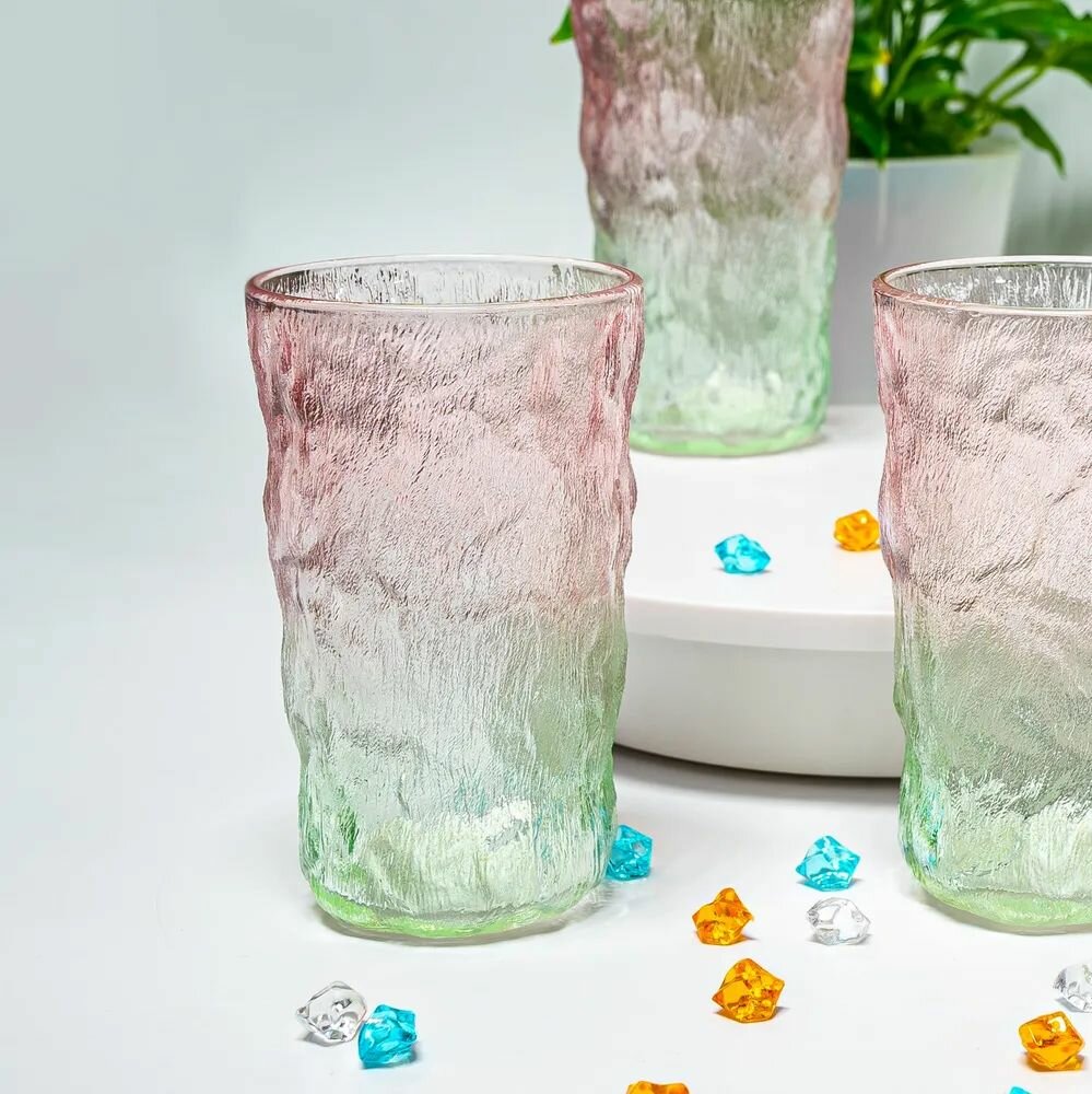 Стакан 1 шт 350 мл Lenardi, для воды и сока, стекло подарочный