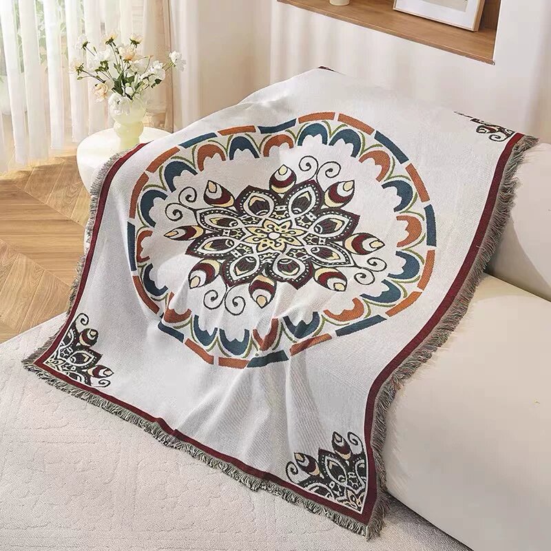 Ткань с рисунком лотоса этнический стеновый коврик для комнаты йоги 160x220 см фон для дивана
