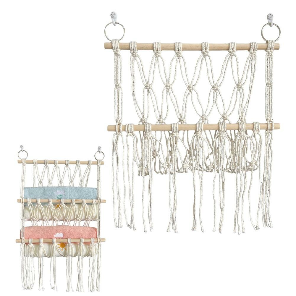 Сетчатые мешки для хранения с деревянным каркасом, складной тканевый органайзер с высокой эластичностью, бежевые контейнеры для хранения дома, белья, игрушек (14,9x18,1/24,8/30,7 дюймов)