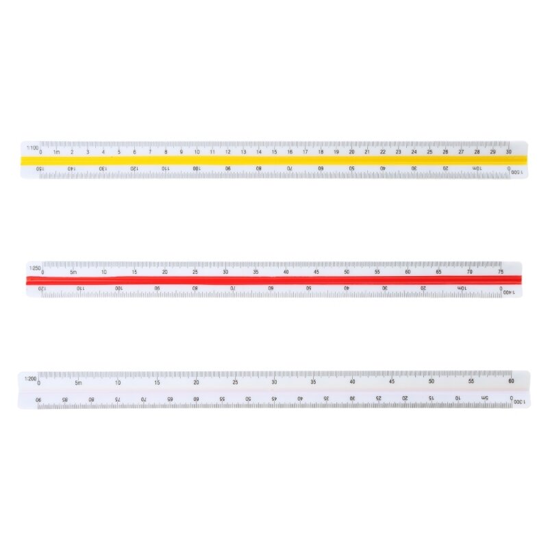 Треугольная Масштабная Линейка Архитектурная Линейка Архитекторская Масштабная Чертежная Линейка для Чертежников Инженерных Сооружений