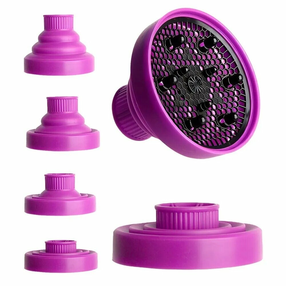 Силиконовый диффузор для фена, аксессуары для укладки волос, регулируемая температура, универсальный диффузор для завивки волос