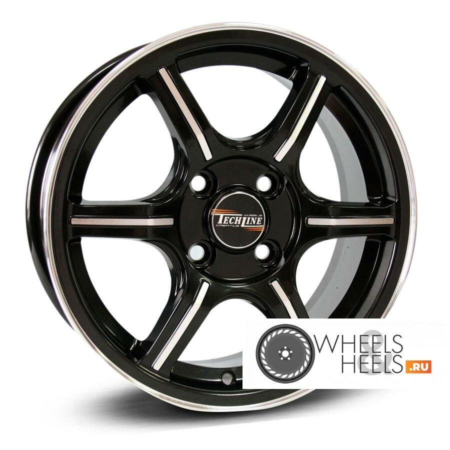 Tech Line 433 14x5.5 4x98 et38 dia58.6 Черный с полированной лицевой поверхностью
