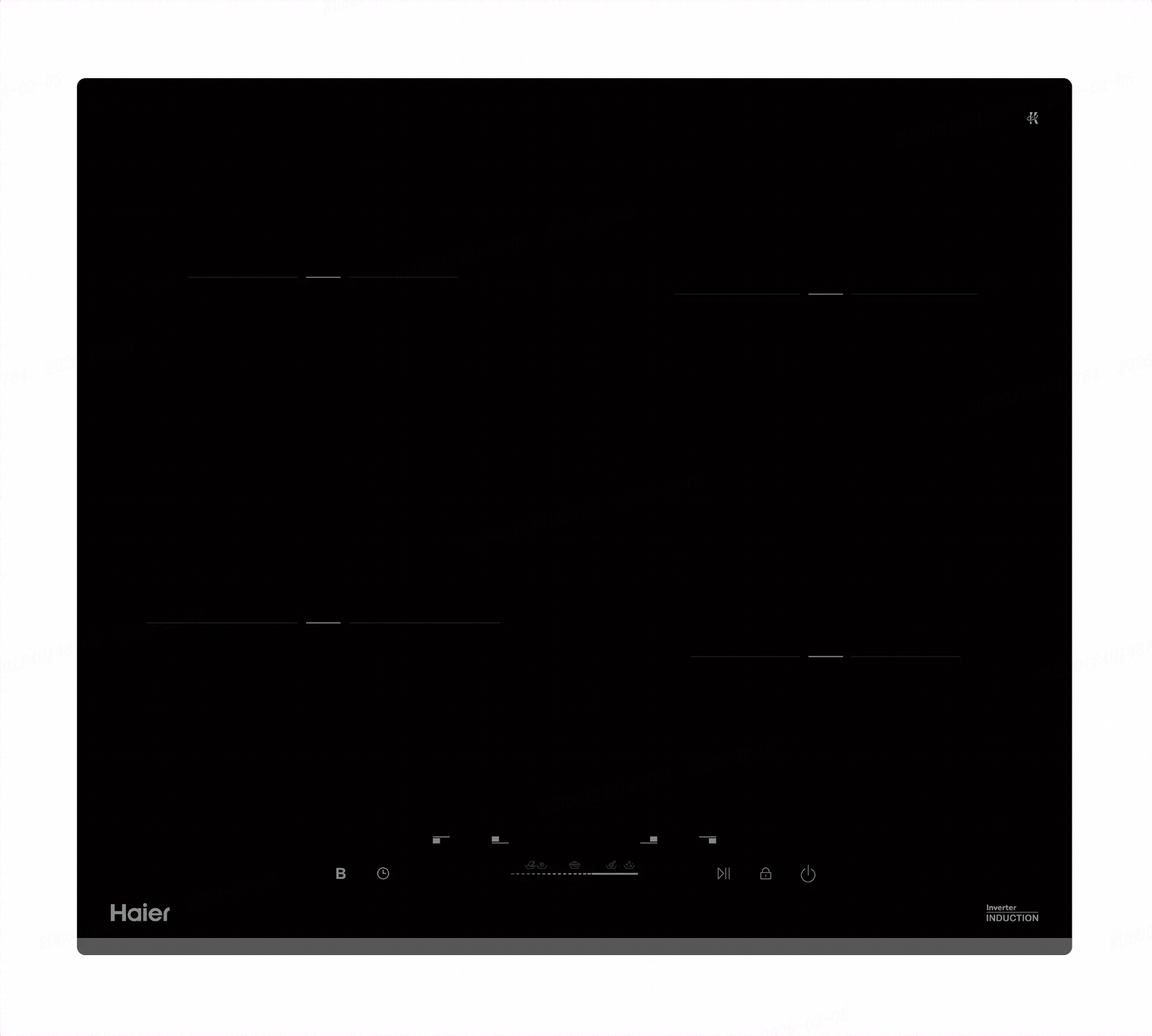 Встраиваемая варочная панель Haier HHK-Y64TCVB, индукционная, сенсорное управление, 7,2кВт