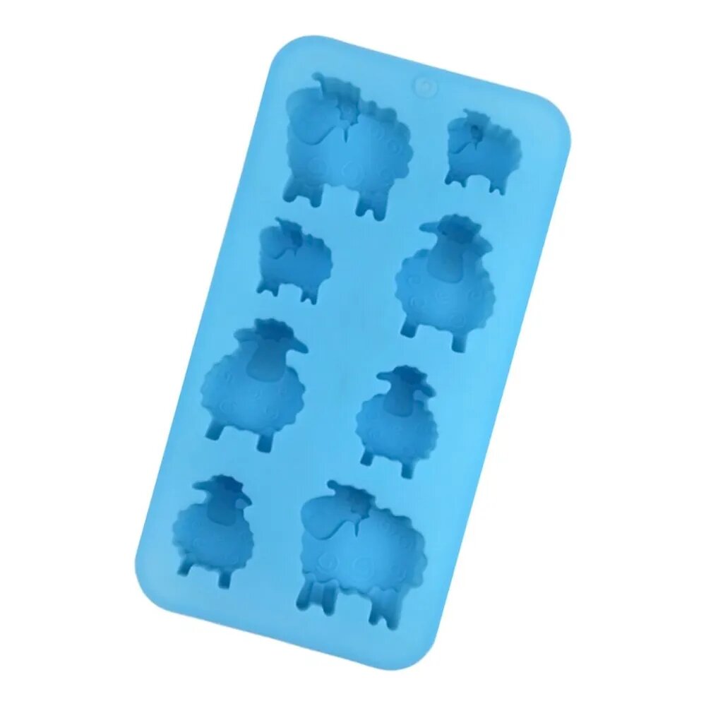 Формы для выпечки овечек с 8 отверстиями из морозостойкого силикона для десертных шоколадных поделок