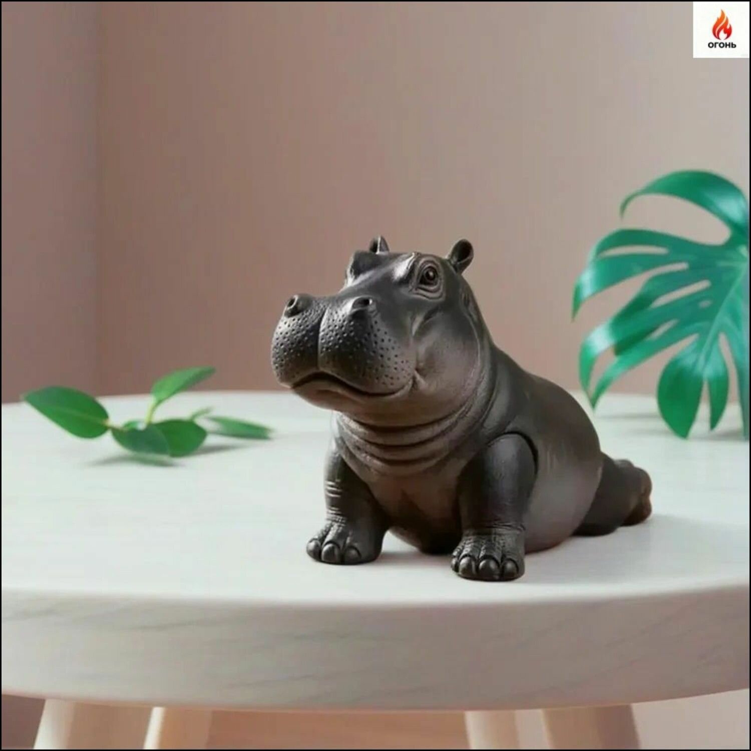 Статуэтка йоги Бегемот, настольный декор для дома и офиса