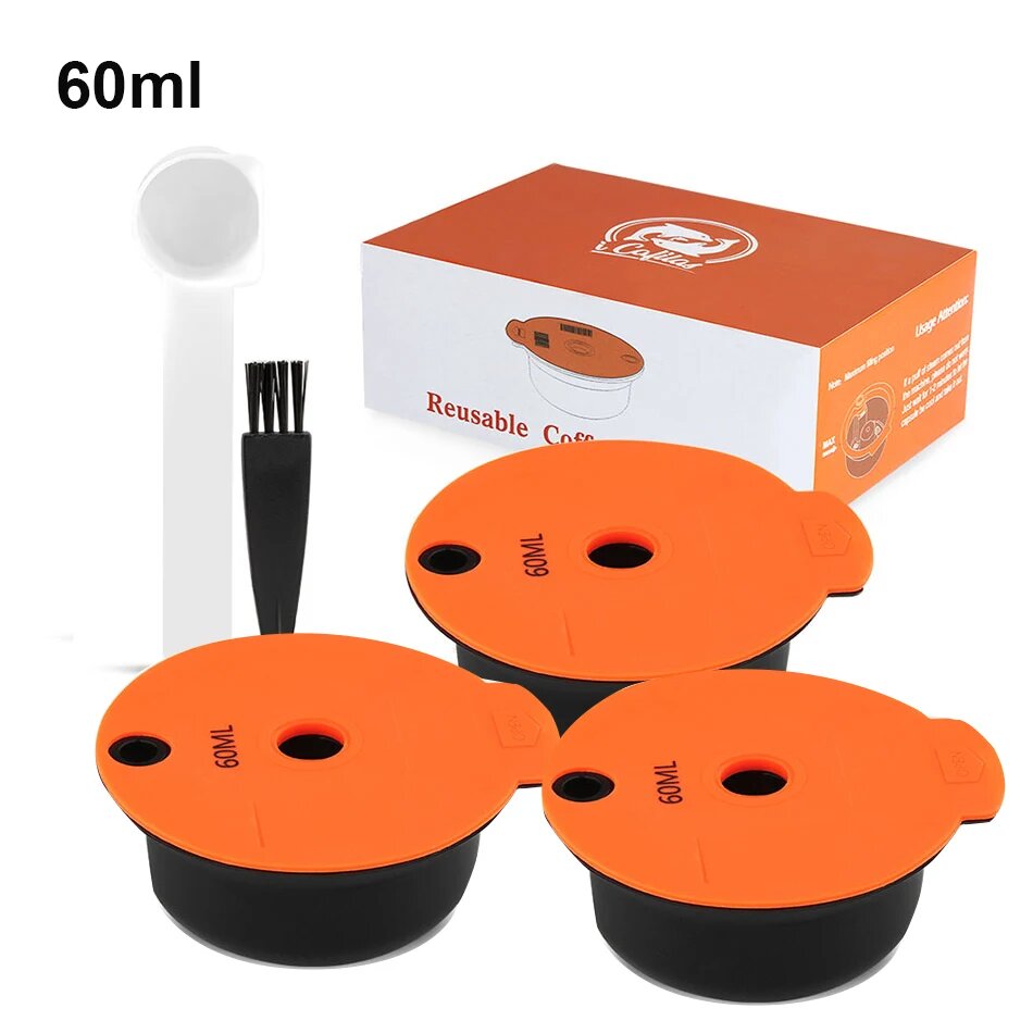 Многоразовые кофейные капсулы iCafilas для Tassimo BOSCH-s Оранжевый, 60ml-3