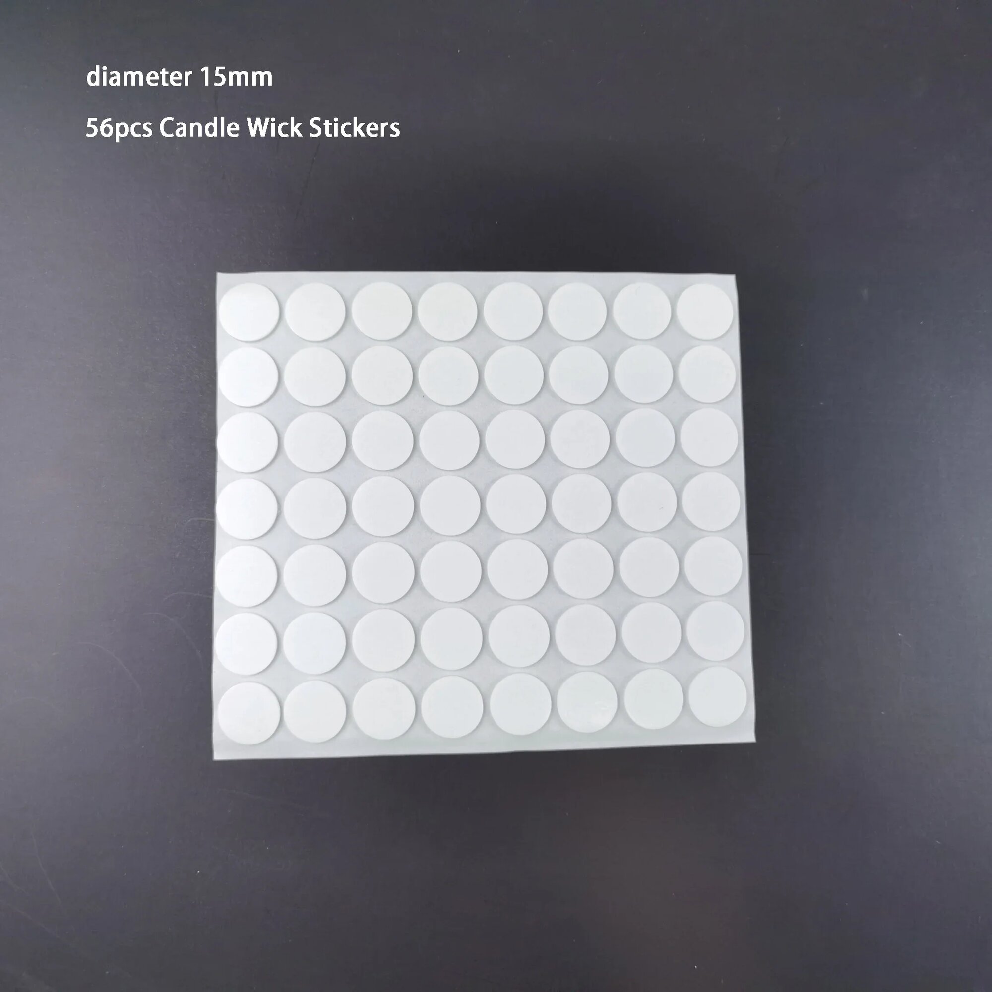 Наклейки для фитиля свечей 15mm 56pcs 1 sheet