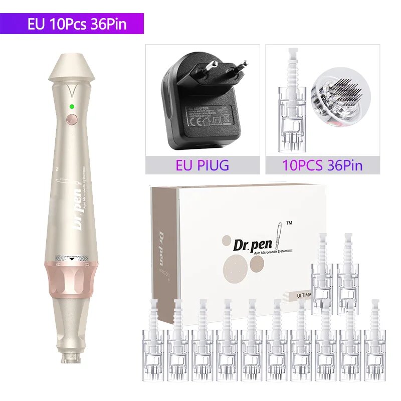 Dr.Pen E30 Ultima, дермапен, шампанское золото, 36pin, EU