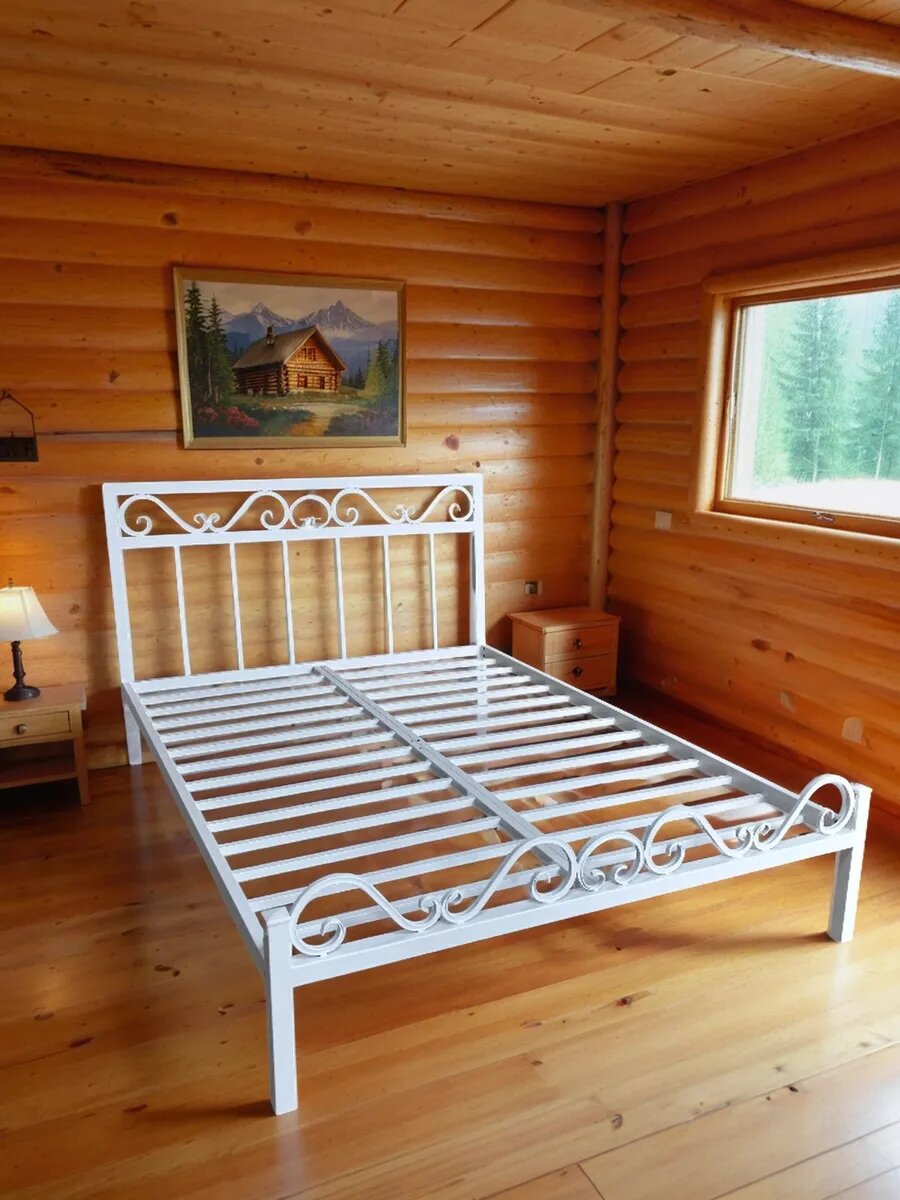 Кровать Loft Mebel "Мира-2", кованая, металл, 160x200х100 см